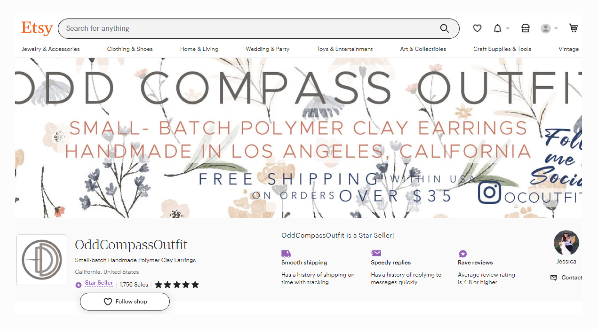 Etsy Seller Interview with Jessica of OddCompassOutfit